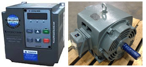 15 HP, 1800 RPM, G.E. Motor with 15 HP, 460 Volts, Worldwide VFD at ...