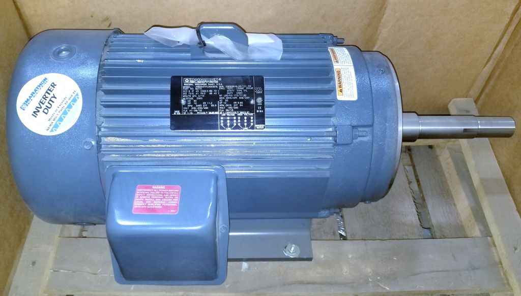 Marathon, M213, 15 HP, 3600 RPM, 208/230/460 Volts, TEFC, 254JP, New ...