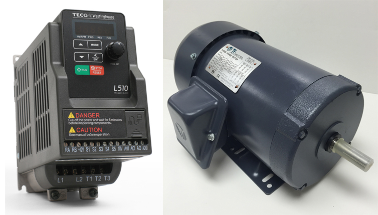 1 HP, 3600 RPM, Techtop Motor with 1 HP, 230 Volts, Teco VFD at Dealers ...